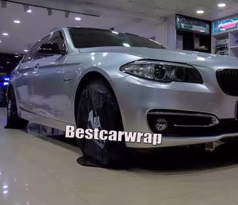 2021 Silver Gloss Candy Metallic Vinyl WRAP Whole Car Wrap Foil With ...