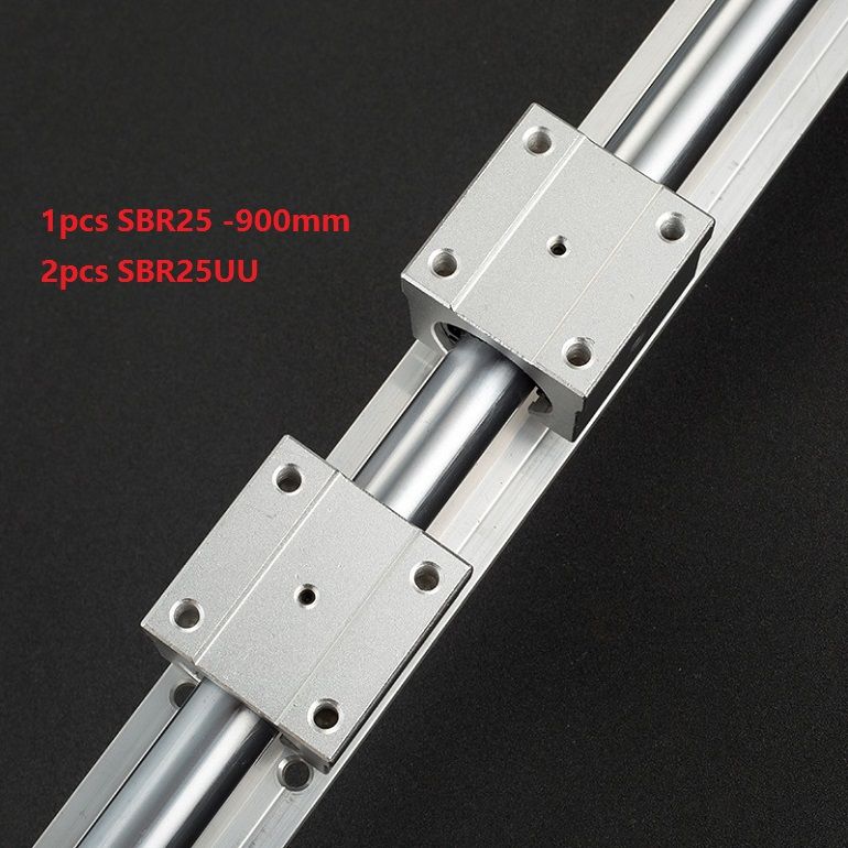 2020 SBR25 900mm Support Rail Linear Guide + SBR25UU Linear Bearing Blocks For Cnc Router From ...