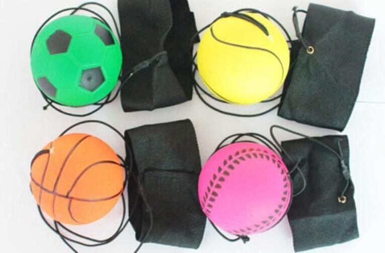 Throwing Bouncy Ball Rubber Wrist Band Bouncing Balls Kids Funny ...