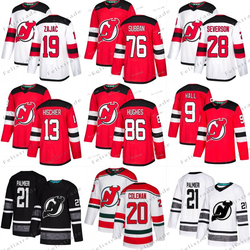 2019 86 Jack Hughes New Jersey Devils Heritage Jersey P.K.Subban Kyle ...