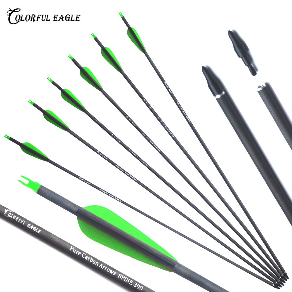2021 28 30 31Archery Pure Carbon Arrows With Replaceable Arrowheads 3 ...