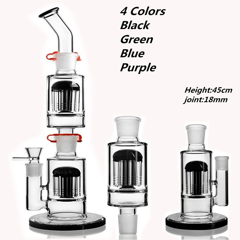 2019 17.7 Inchs Tall Bong Hookahs Glass Pipes Build A Bong Heady Dab ...