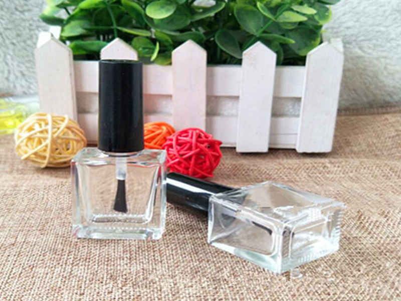 2021 10ML 15ml Empty Nail Polish Bottle With Brush Inside Square Shaped ...
