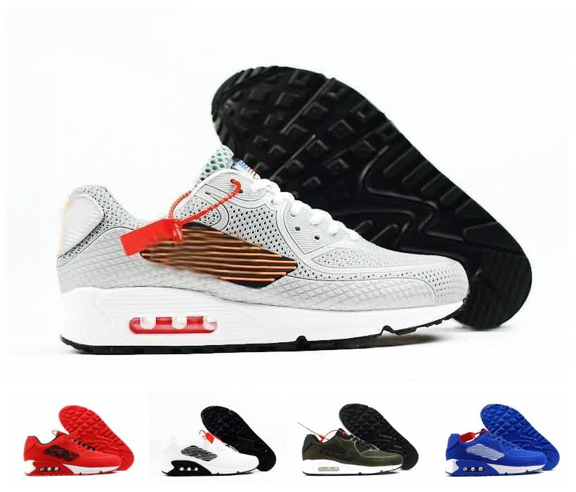 2019 Classic 90 90s Men Running Shoes Triple S Black White Red 90 Kpu ...