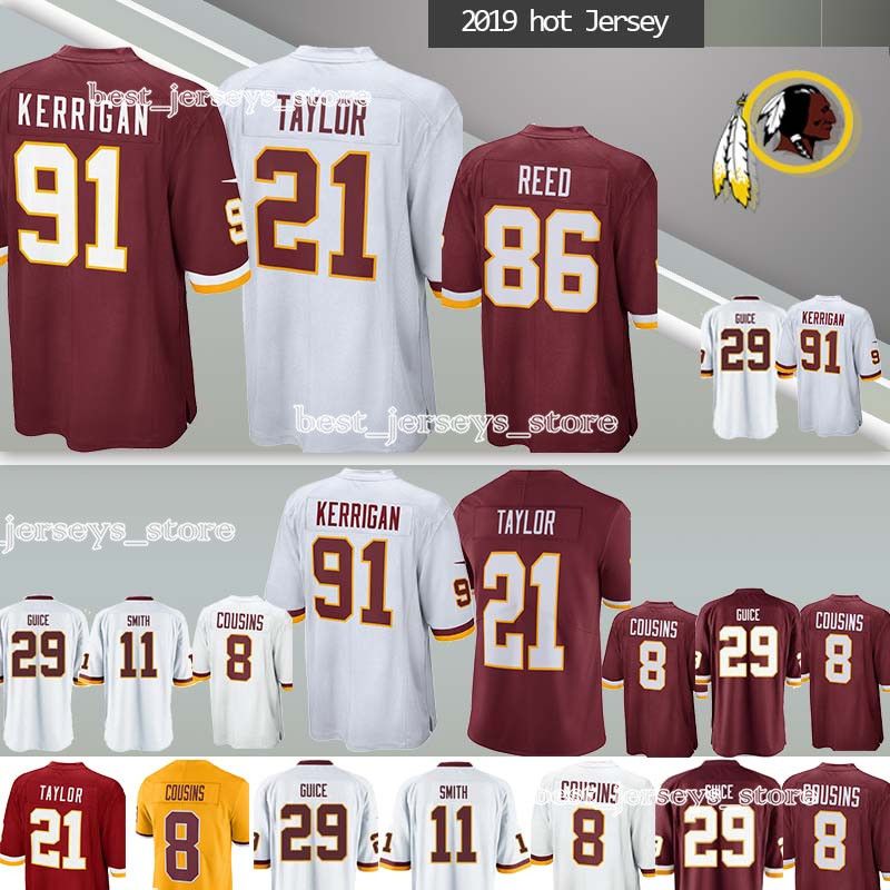 2020 Washington Jersey Redskin 7 Dwayne Haskins 21 Sean Taylor 29 ...