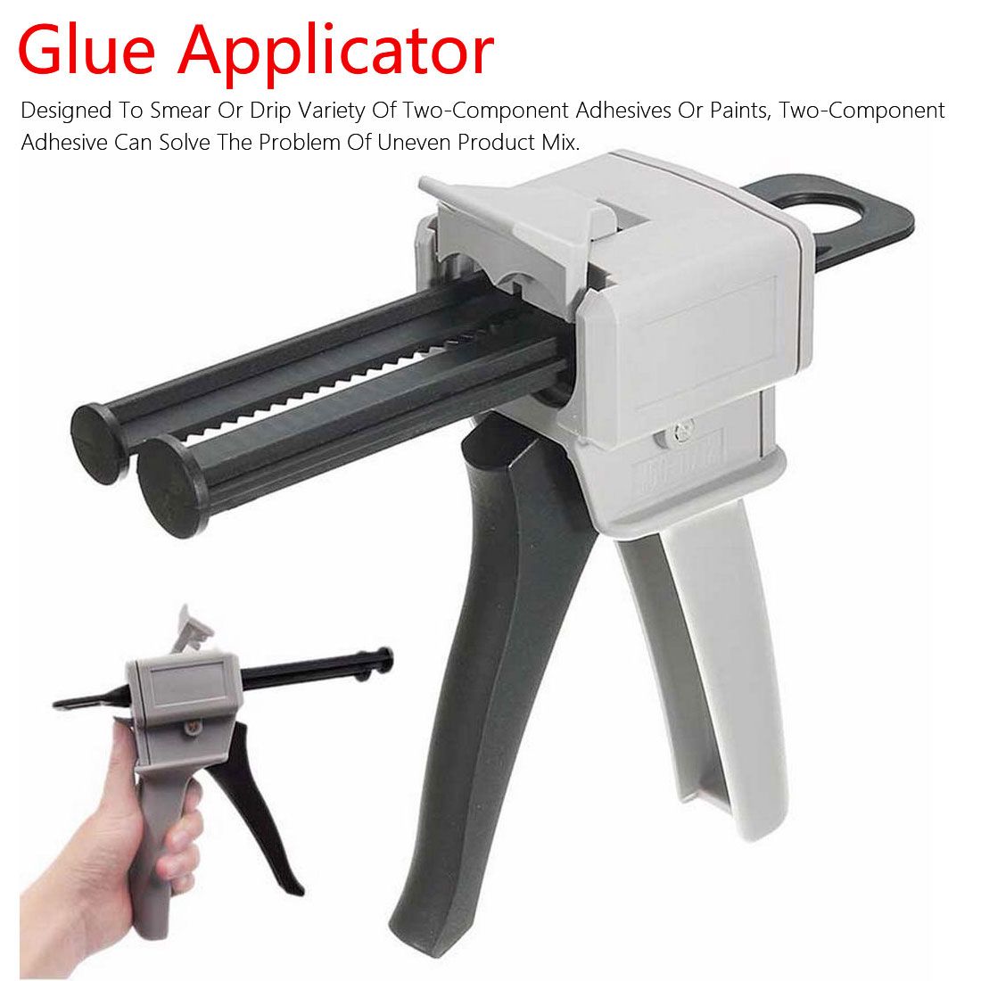 2021 50ml Two Component AB Epoxy Sealant Glue Gun Applicator Glue Adhensive Squeeze Mixed 1:1 ...
