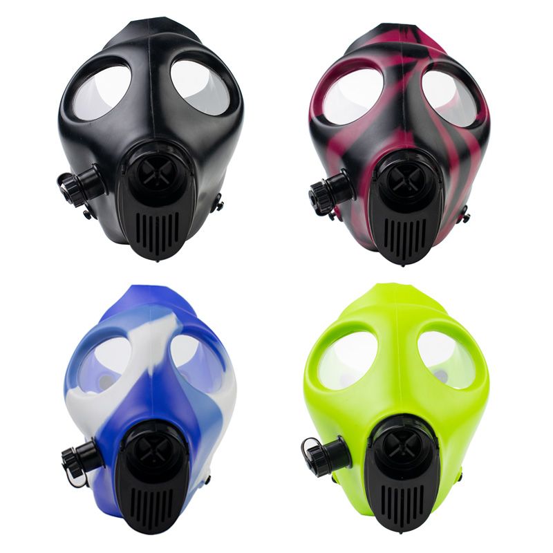 2020 Silicone Mask Creative Acrylic Smoking Pipe Gas Mask Pipes Acrylic ...