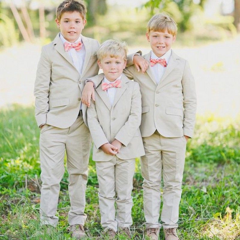 New Boy Suits 2019 Ring Bearer Suits Notched Lapel Boy'S Formal Wear ...