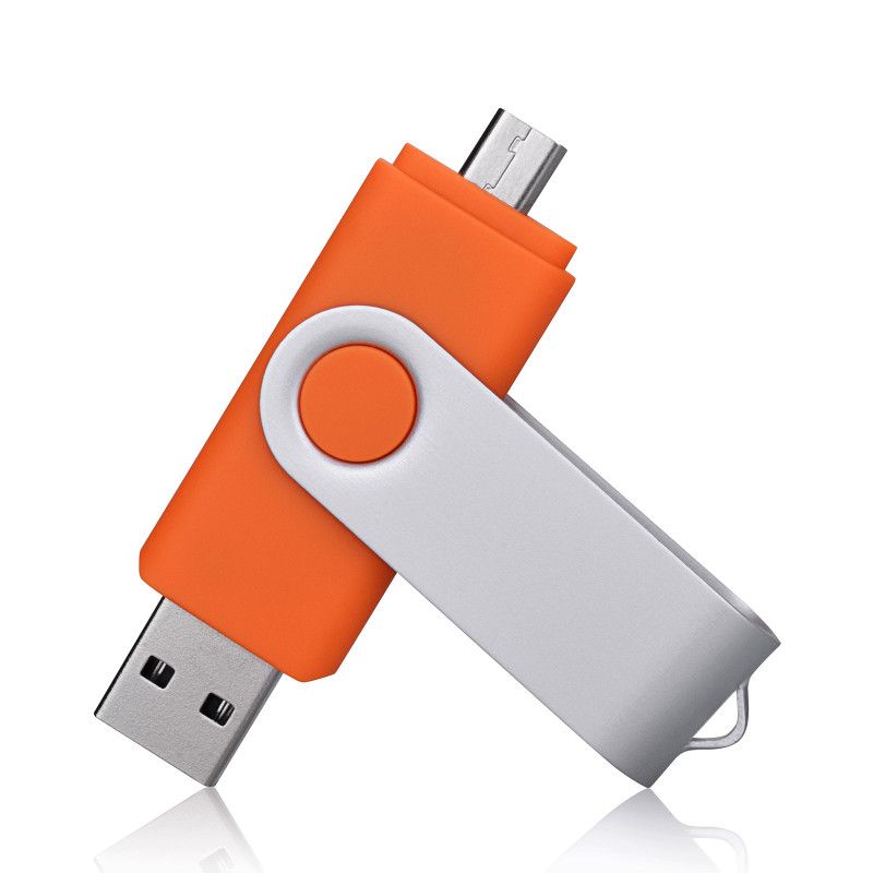 Orange 10 Pack 32GB OTG USB 2.0 Flash Drive Folding Dual USB Memory ...