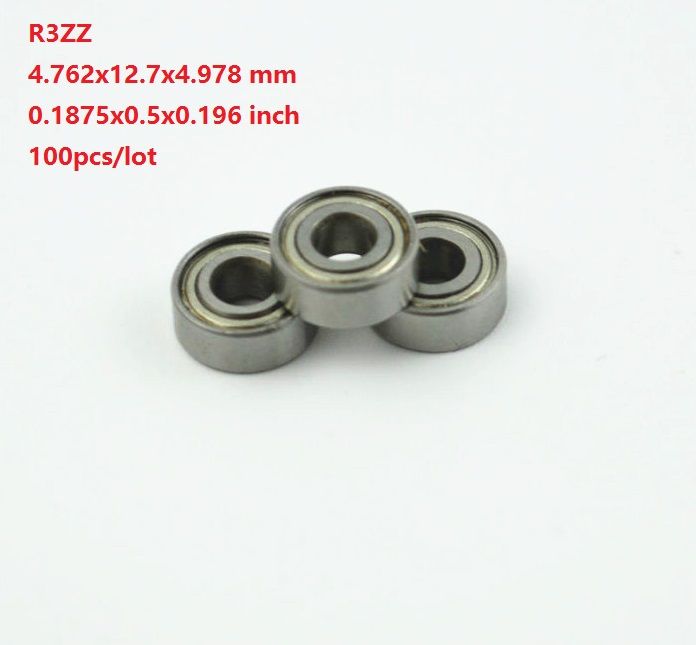 2021 R3ZZ R3 ZZ 3Z Ball Bearing 3/16 X 1/2 X 0.196 Inch Double Shield ...