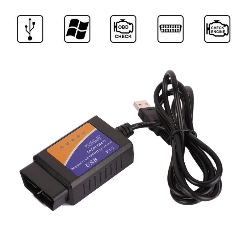 Elm327 Usb Obd2 Obdii Elm 327 Usb V1.5 Diagnostic Interface Cable Elm327 Universal Diagnostic ...