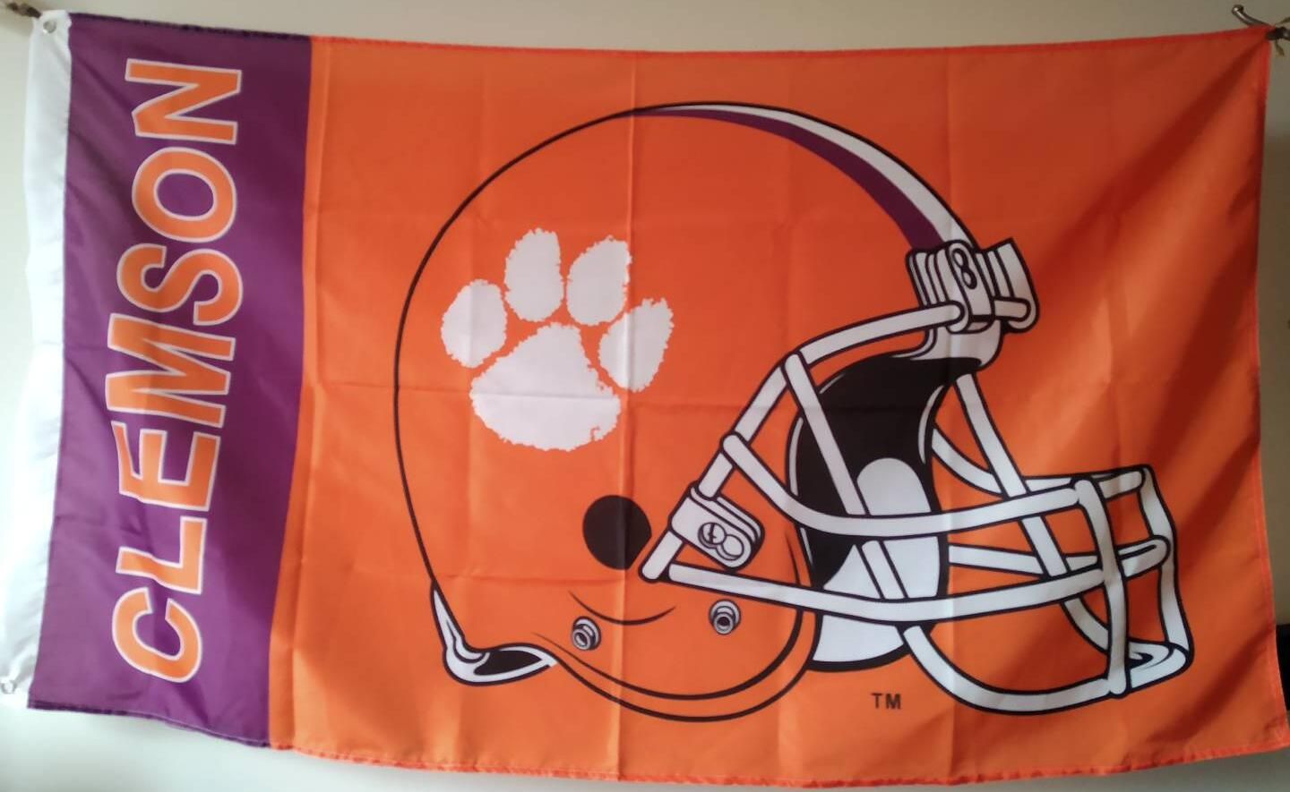 Clemson Tigers Flag 90 X 150 Cm Polyester NCAA Stars And Stripes ...
