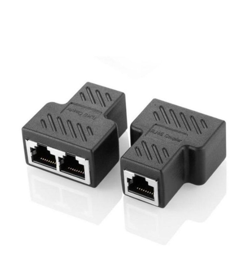 1 To 2 Ways RJ45 Ethernet LAN Network Splitter Double Ports Coupler ...