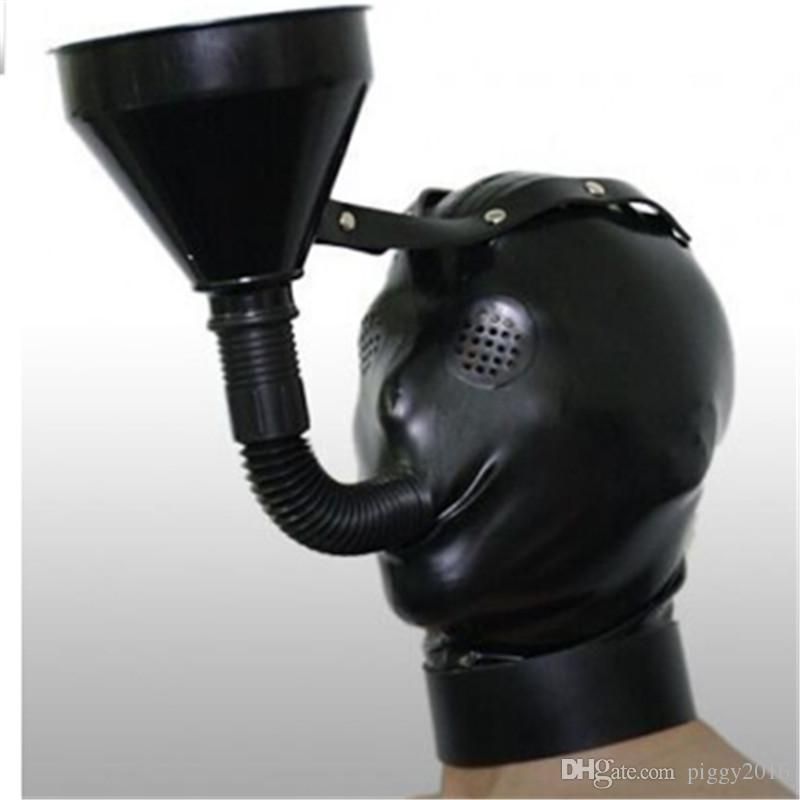 Cheap 2019 Latex Hood Mask New Arrival Unisex Latex Funnel Hood Fetish ...
