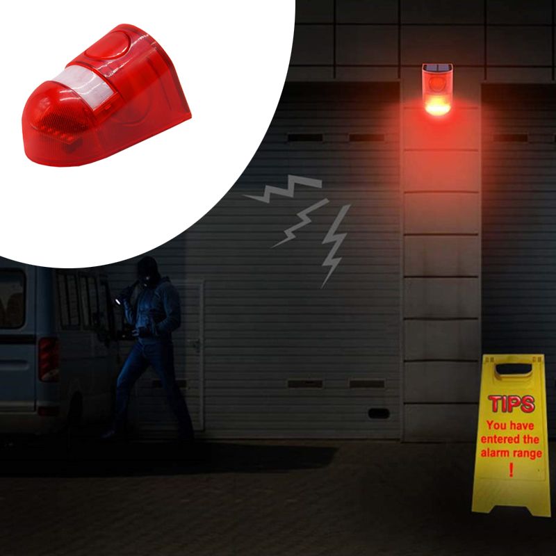 2020 Alarm Light LED Solar Light Alarm Lamp 110db Warning Sound 6led ...