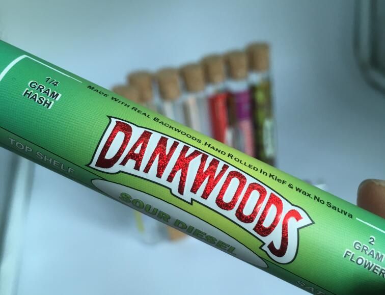 9 Flavors Dankwoods Cone Joint Stickers For Preroll Glass Cork Tubes ...