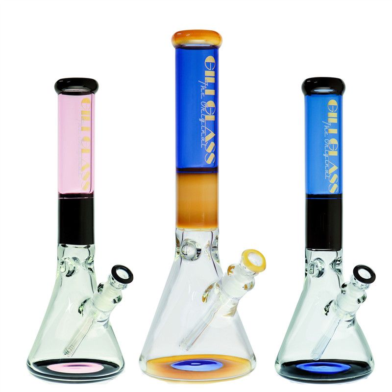 2021 16 Inches Tall Colored Glass Beaker Bong Wax Bongs Big Dab Rigs ...