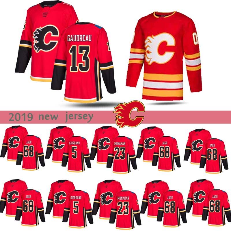 2019 New Calgary Flames Season Jersey 5 Mark Giordano Jersey 13 Johnny ...