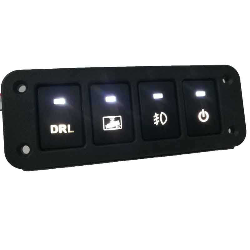 Teqstone 6 Switch Led Light Bar Panel With Voltmeter | Shelly Lighting