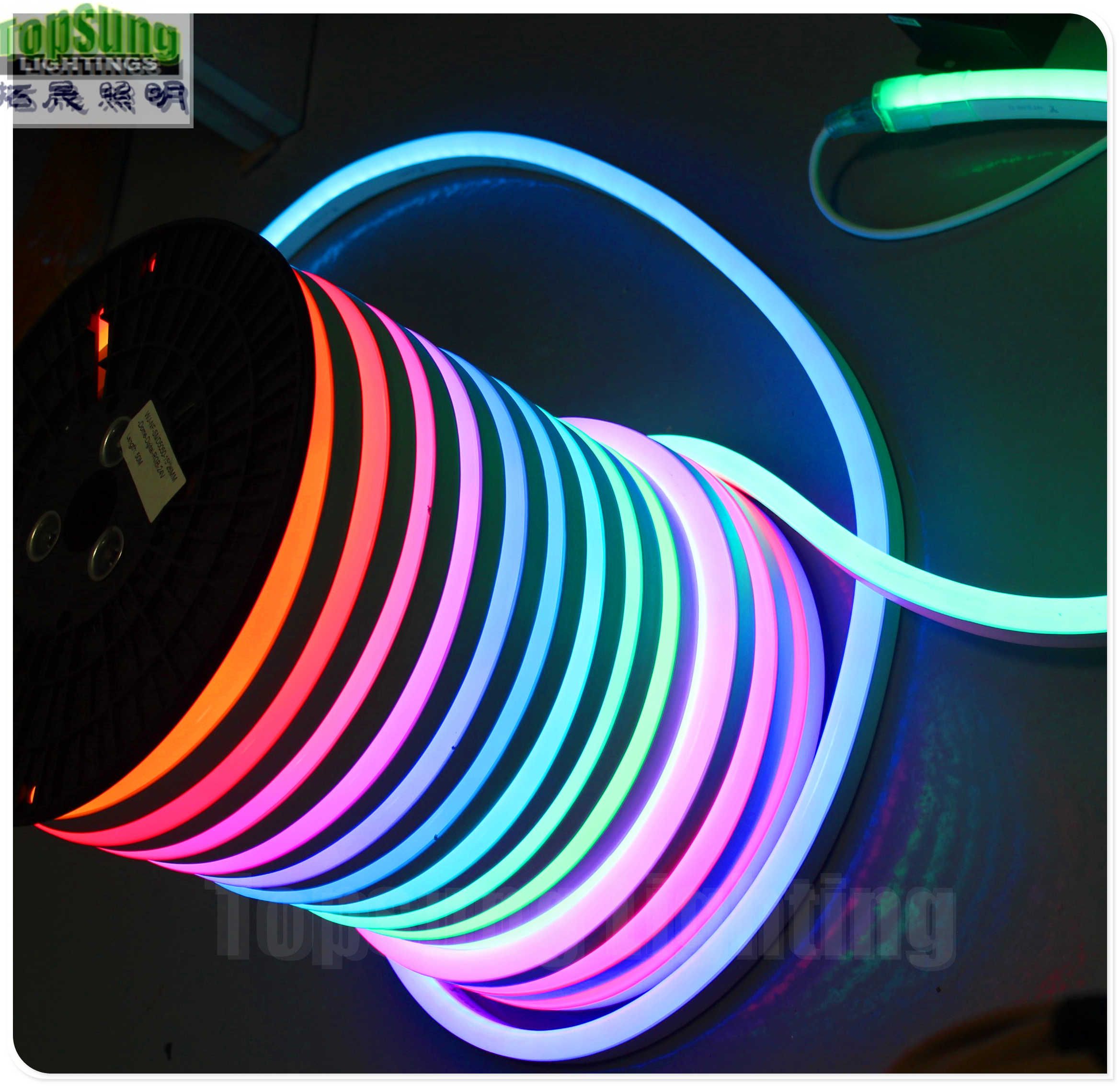 2019 10M 14x26mm RGB Chasing Neon Flex SMD5050 LED Flexible Neon Strip ...