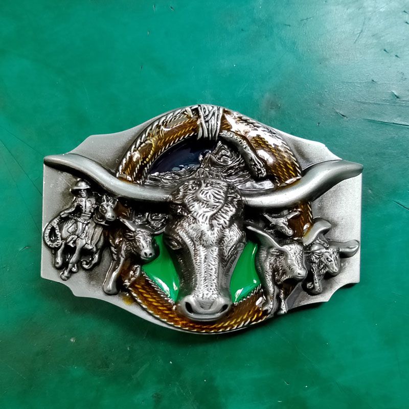 Rodeo Bull Head Men Western Cowboy Cowgirl Belt Buckle Fit 4cm Wide ...