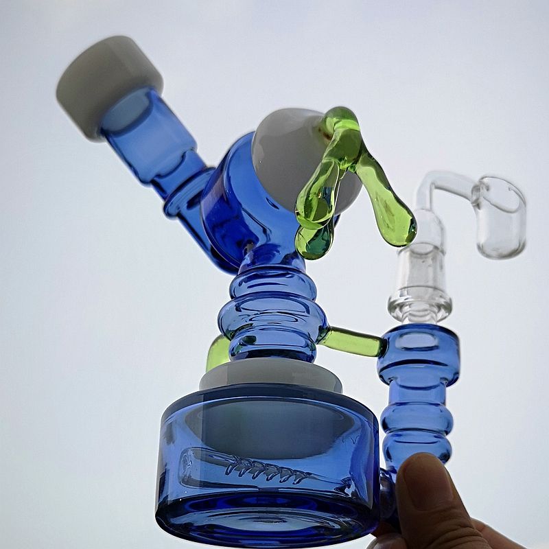 2020 Small Glass Bong Dab Oil Rigs Bongs Inline Perc Robot Fumed Hanger ...