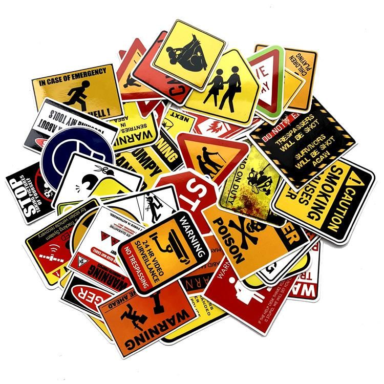 = Warning Signs Warning Stickers Car And Motorcycle Waterproof Stickers ...