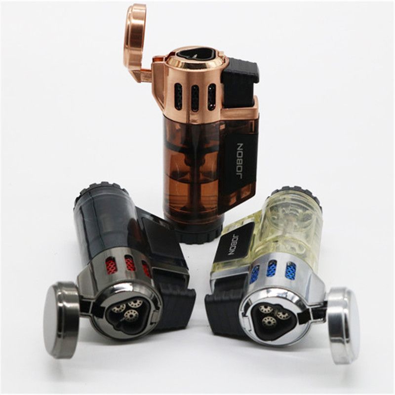 2021 Visible Blue Flame Spray Gun Lighter Gas Lighter 1300C Butane ...