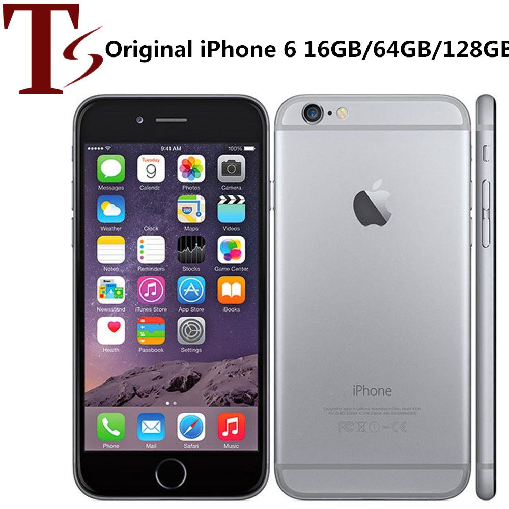 100% Original Apple IPhone 6 With Touch ID 16GB/64GB/128GB 4.7 Inch A8 ...