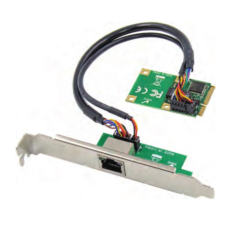 Mini PCIe To Single Port RJ45 Gigabit Ethernet NIC Network Card Mini ...
