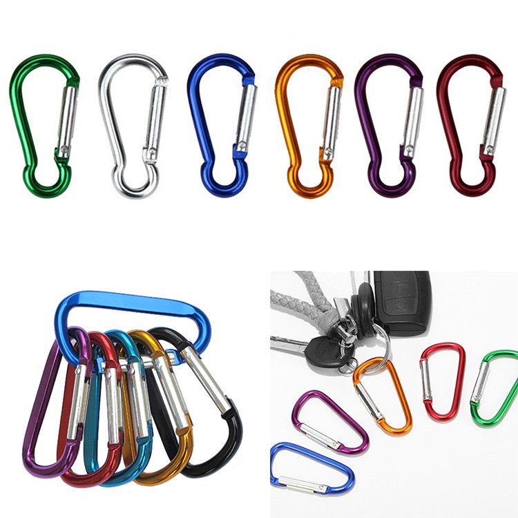 Mini Carabiner Ring Keyrings Key Chains Sport Carabiner Camp Snap Clip ...
