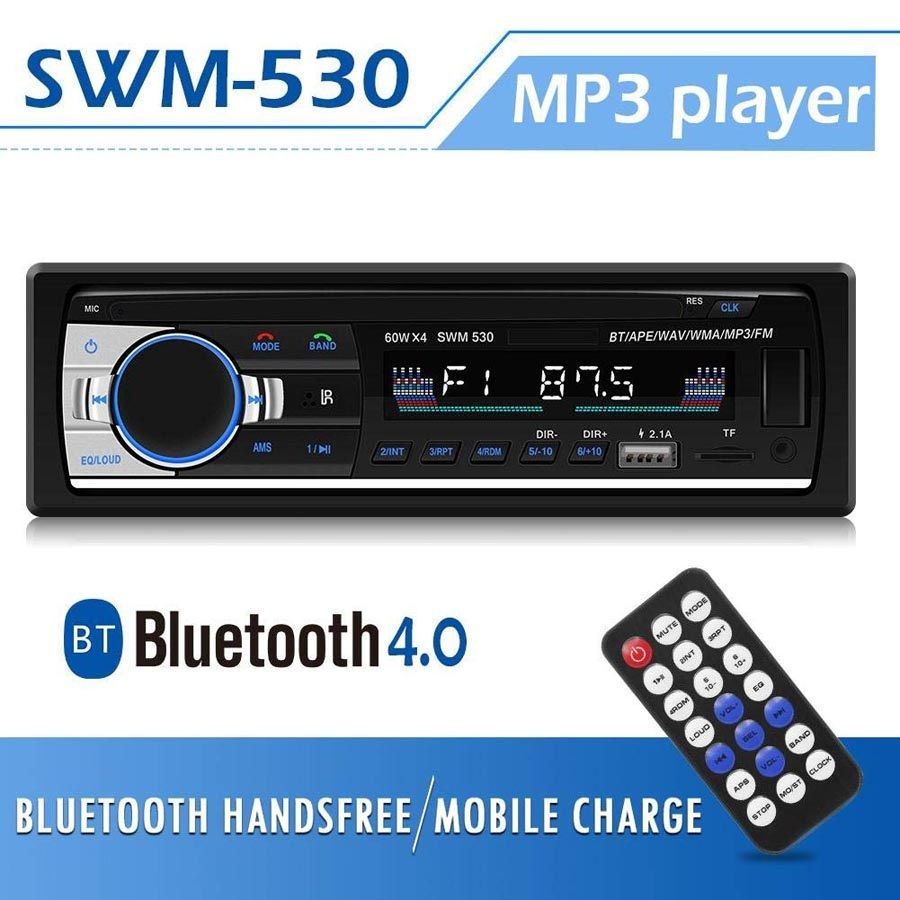 SWM 530 Car Radio Stereo Bluetooth Autoradio 1Din 12V Audio Multimedia ...