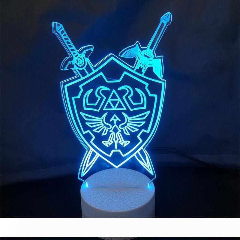 2021 The Legend Of Zelda 3D Night Lights Table Lamp Anime Game Breath ...