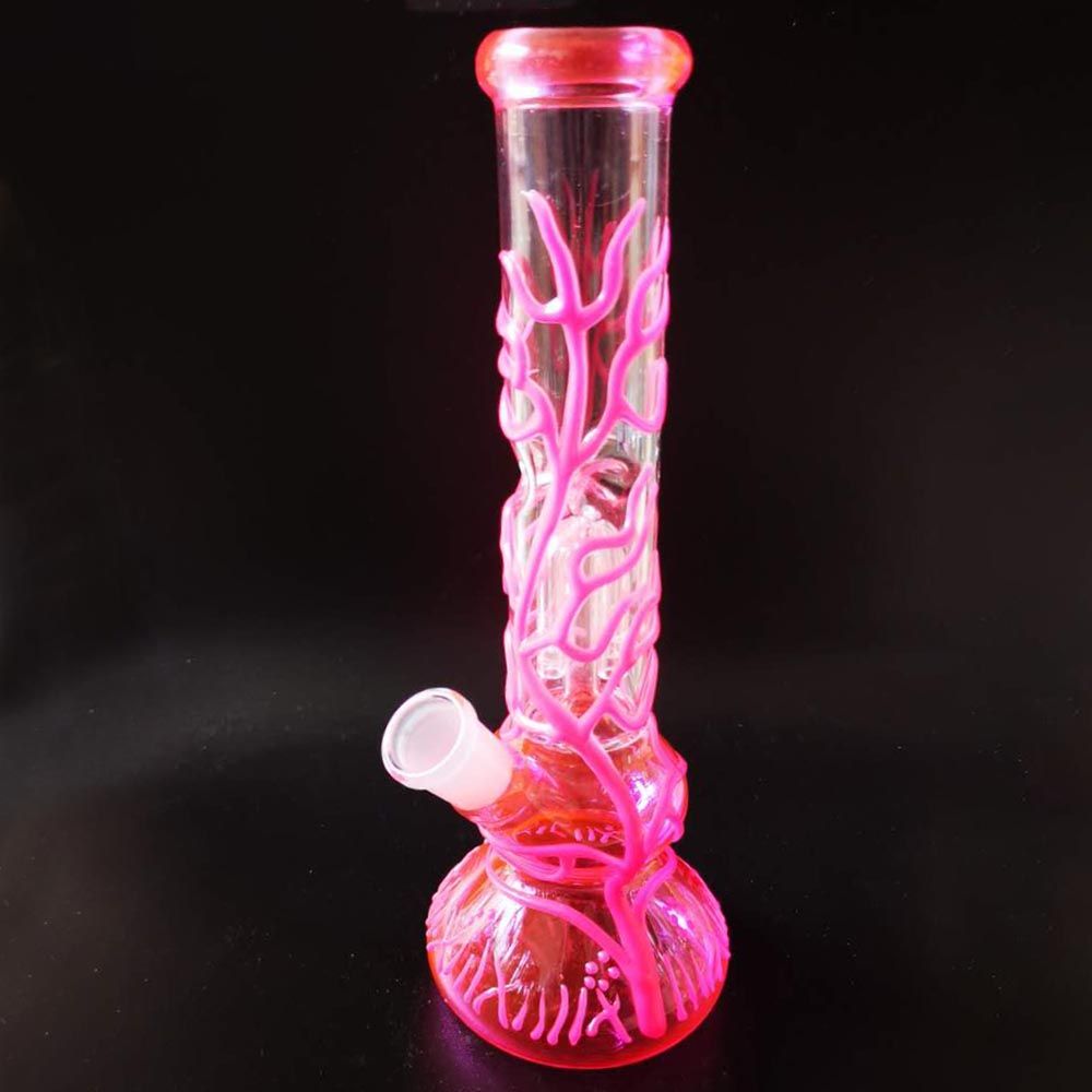 2021 Luminous Bongs Cute L Glass Bong Pink Glass Dabs Rigs Kitty Glass ...