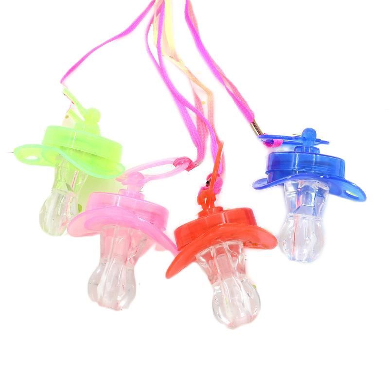 Light Pacifier Shape LED Whistle Toy Rave Party Glowing Flashing ...
