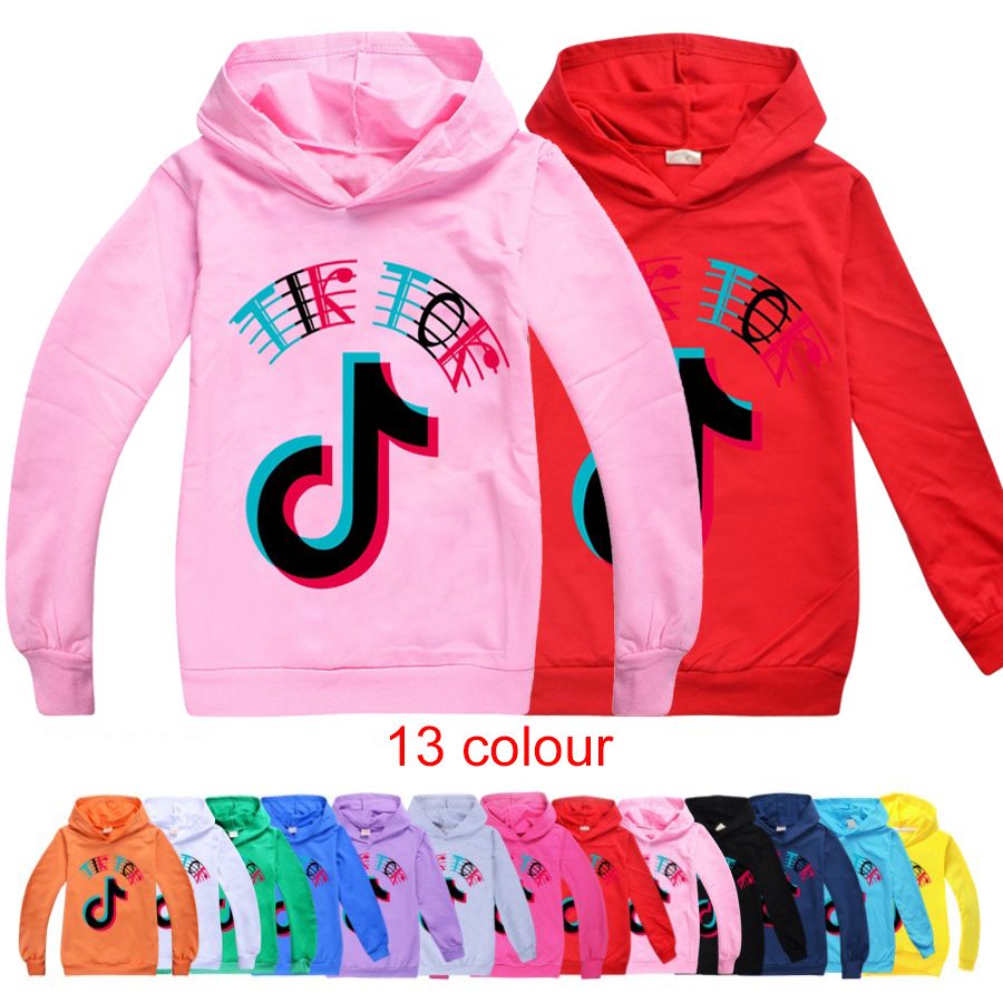 2021 New TikTok Kids Long Sleeve Hoodies Boy/Girl Tops Teen Kids Tik ...