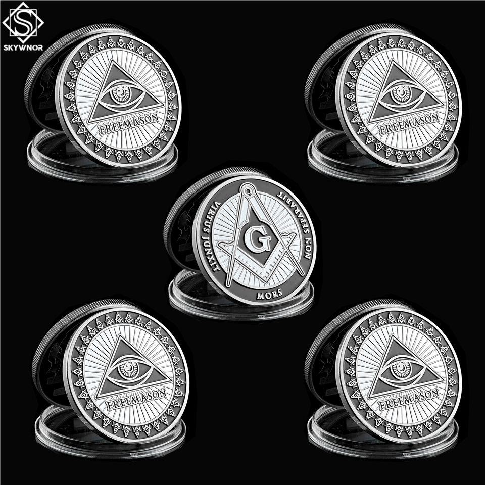 2020 Free And Accepted Masons Token Silver Plated 1 Oz Masonic Symbols ...