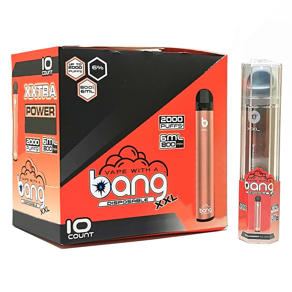 Bang Xxl Disposable Vapes Pen Device 800mah Batterys 6ml Pods Empty