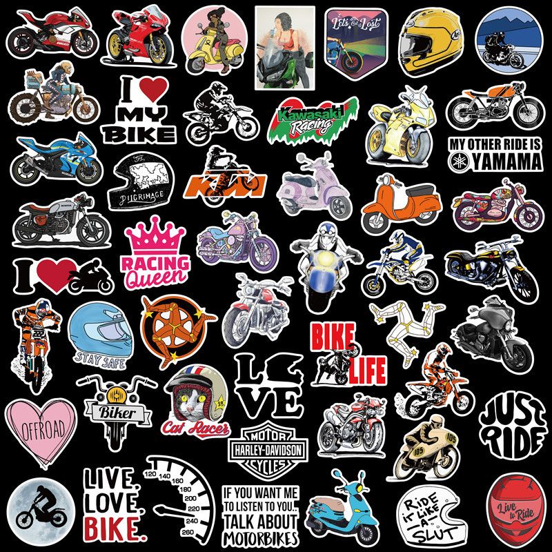 2021 Cool Motor Motorbike Riding Speed Stickers Pack Non Random Car ...