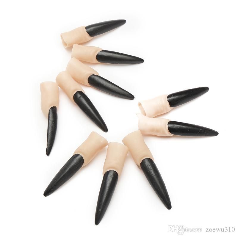 2021 Zombie Fake Fingers Witch Nail Set Halloween Prop Party Decoration ...