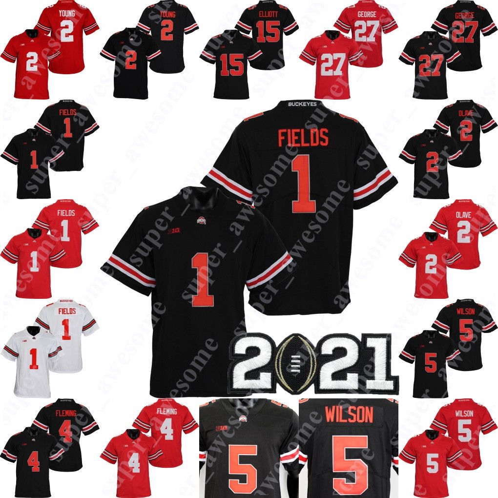 2021 NCAA Ohio State Buckeyes Justin Fields Jersey Chris Olave Julian ...