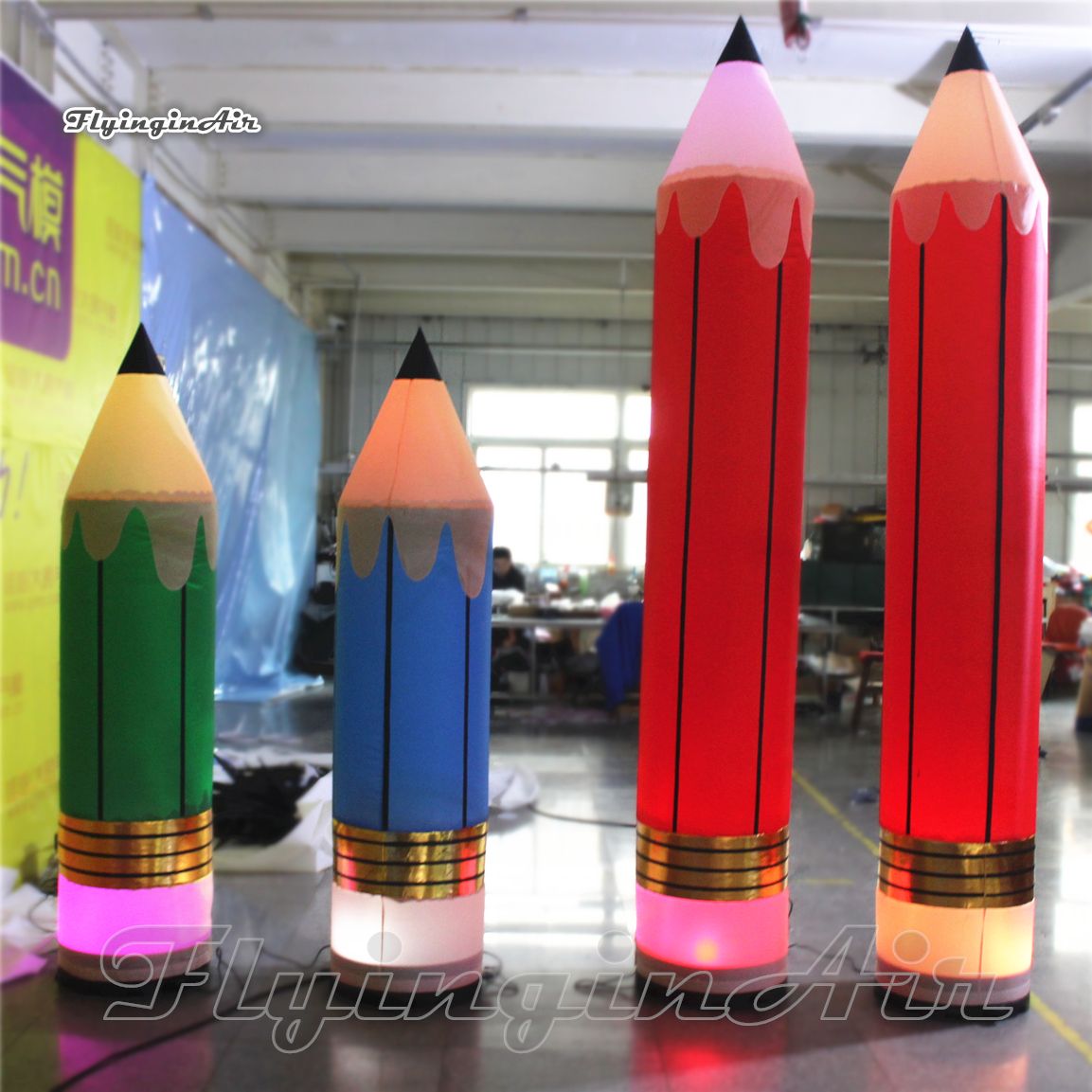 2021 Customized Large Lighting Inflatable Pencil Model Advertising Air ...