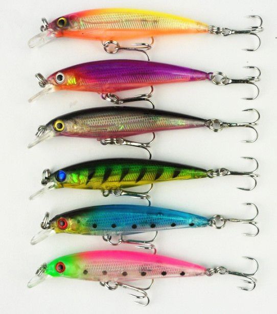 2019 Sample FISHING LURES CRANKBAITS HOOK BASS 6g/8cm Minnow Crank Bait ...