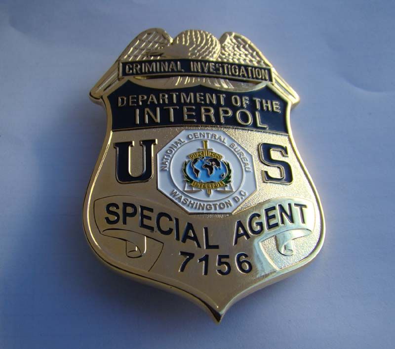 The United States of American International INTERPOL Metal Badge Made ...