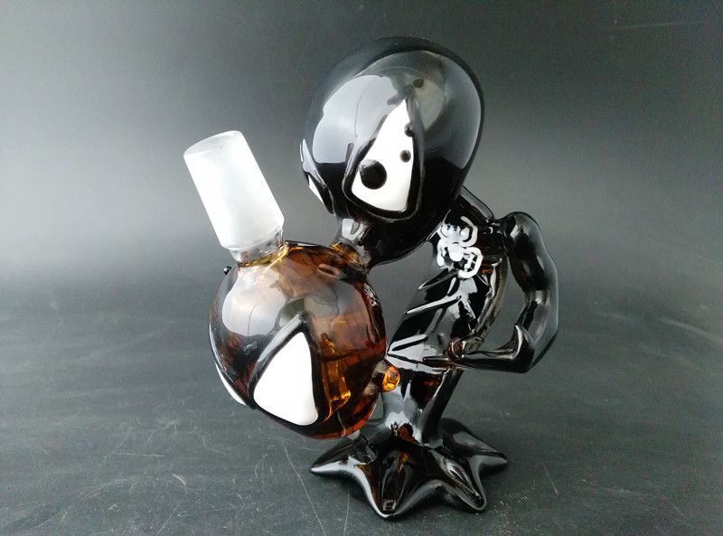 Shop Hookahs Online, Glass Bongs Black Alien Glass Oil Rig Alien Glass ...