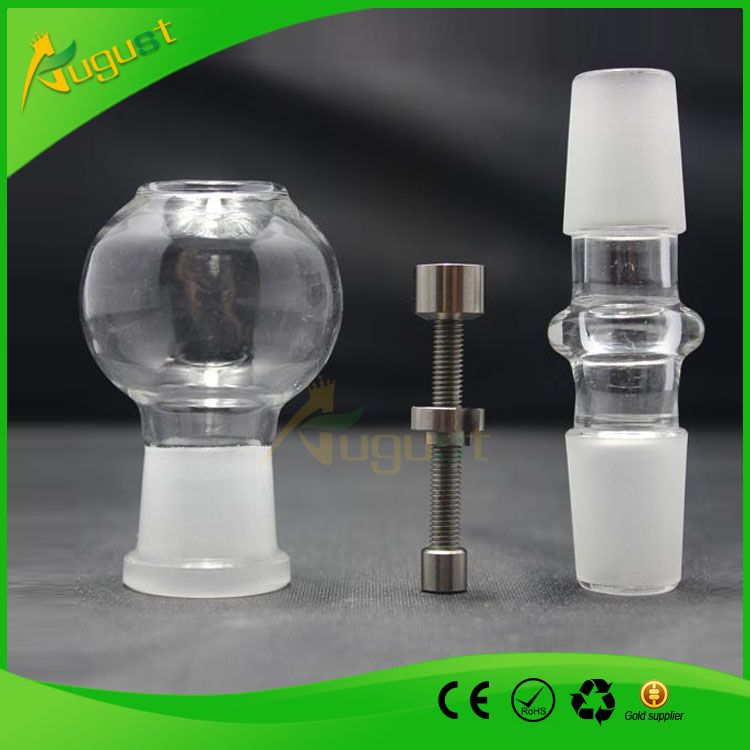 Glass Incense Globe Dab Oil Rig Dome Adapter Titanium Nail Set 14mm ...