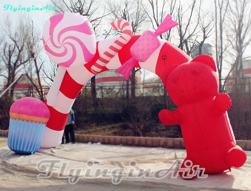 2019 19' Lovely Christmas Arch Inflatable Christmas Candy Arch With ...