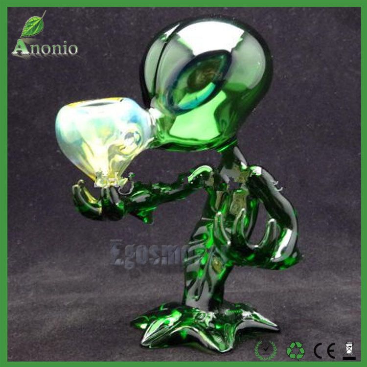 2020 Alien Glass Pipes Glass Smoking Pipe Water Pipes 18cm Height Green ...