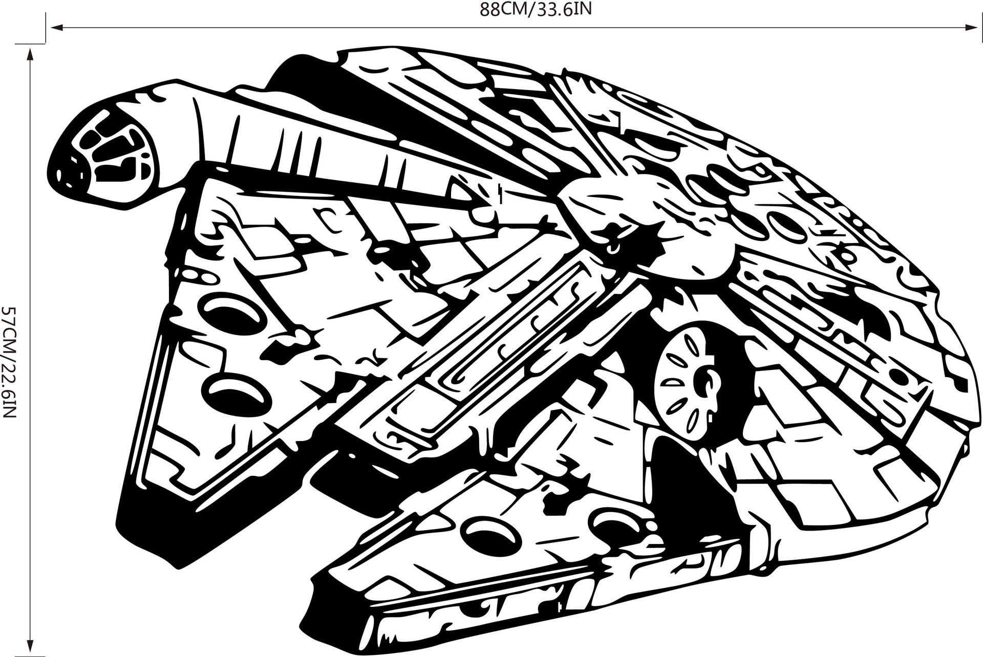 Star Wars Large Wall Decals Silhouette Star Wars Stickers Home ...