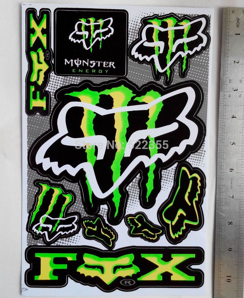 2018 Wholesale 1 Sheet, Fox Sticker For Motorcycle, Dirt Bike Pit Bike ...